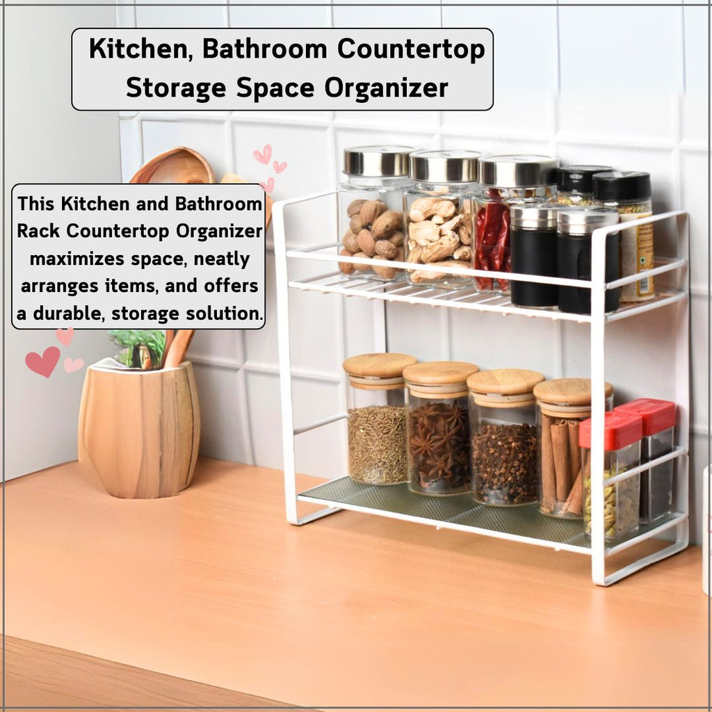 Double Decker Metal Kitchen Storage Rack